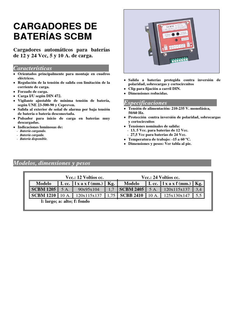 Cargadores SCBM | PDF | Tecnología