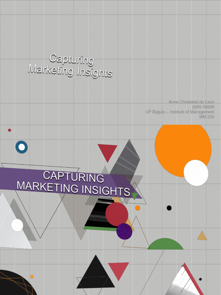 Capturing Marketing Insights Pdf Marketing Market Economics