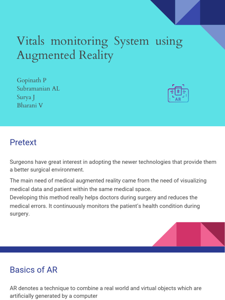 Patient Vital Monitoring | PDF | Augmented Reality | Sensor