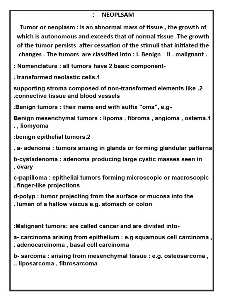 Neoplasm | PDF | Oncogene | Metastasis