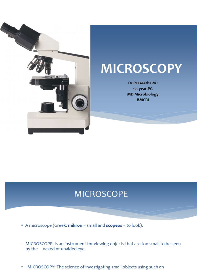 01 Microscopy Bmcri | PDF | Microscope | Microscopy