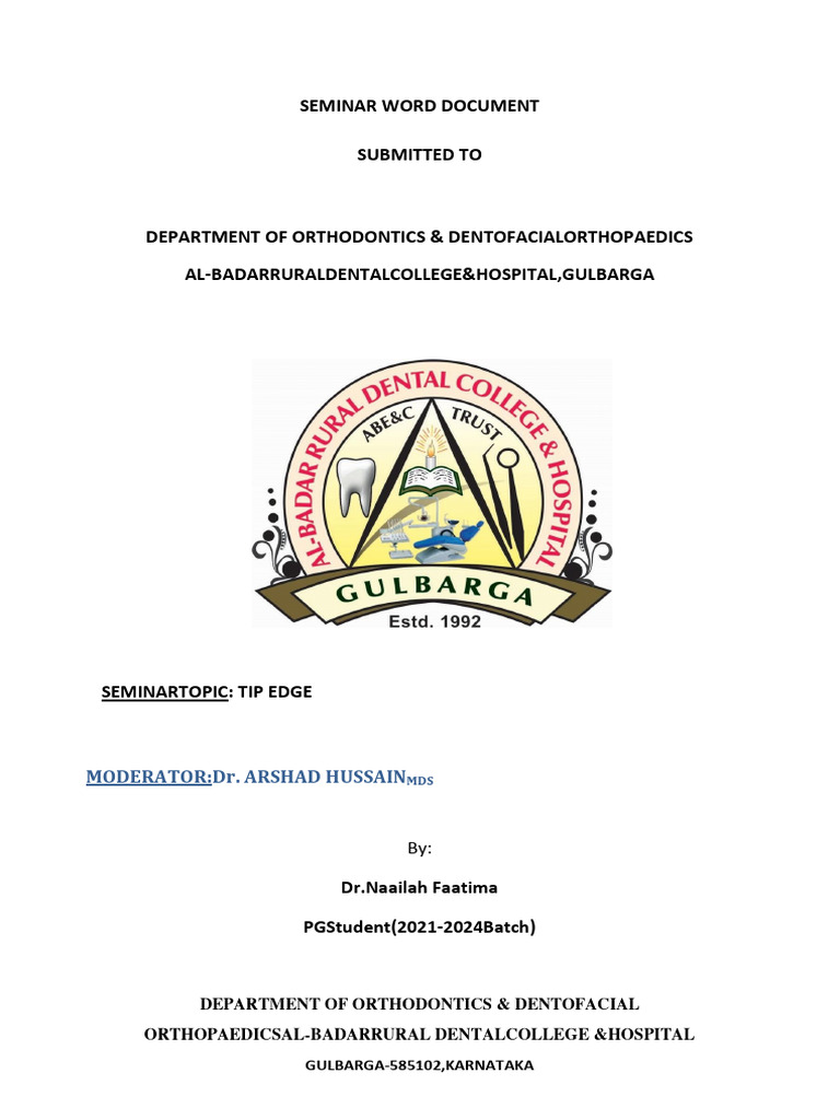 Tip Edge | PDF | Orthodontics | Mouth
