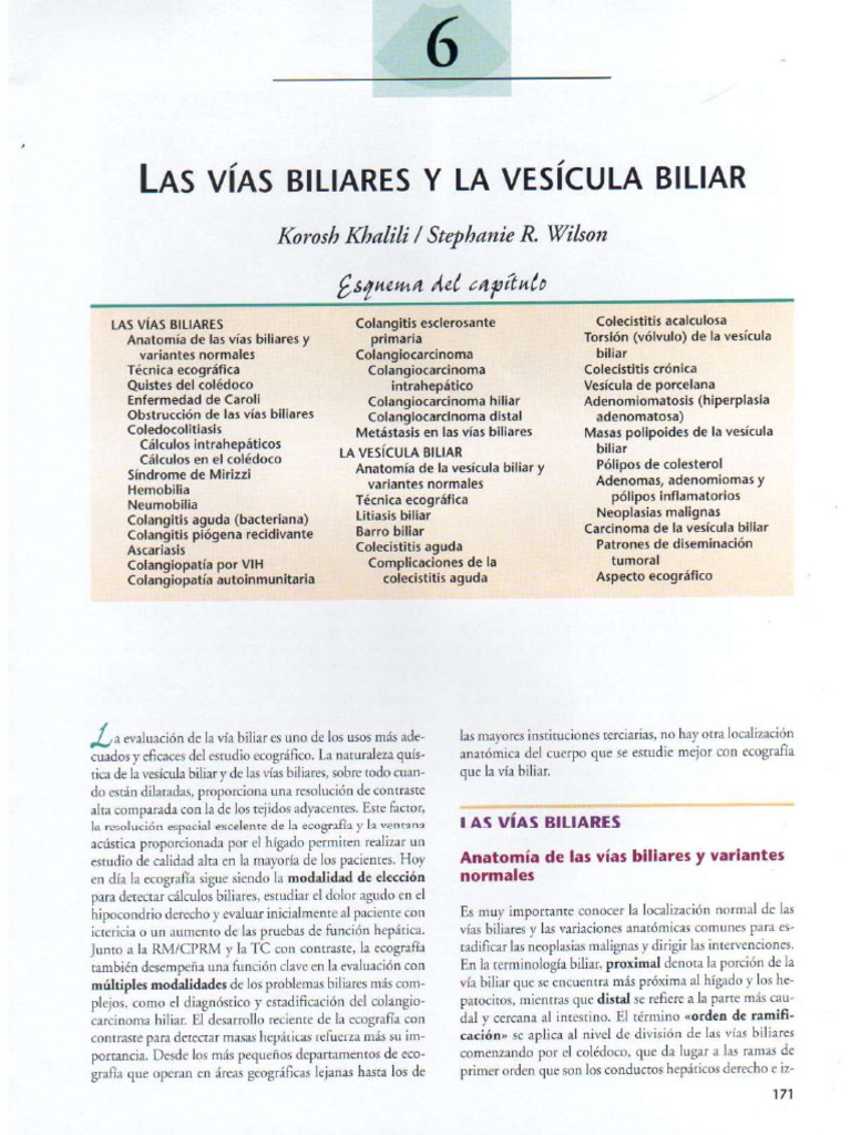 Vesicula Biliar y Vias Biliares | PDF