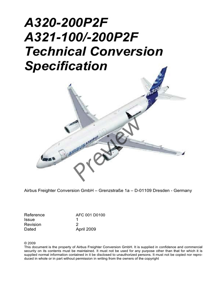 A320-A321P2F Technical Conversion Specification Issue1 Rev2 Webpreview ...
