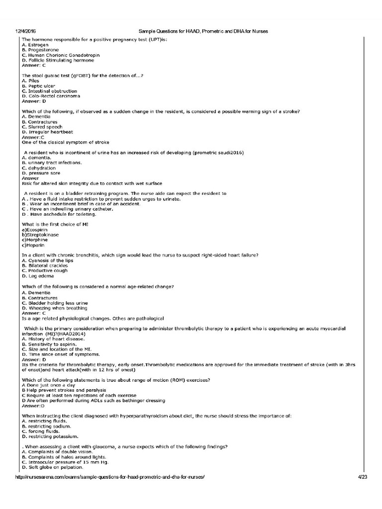Haad Exam Question 4 | PDF