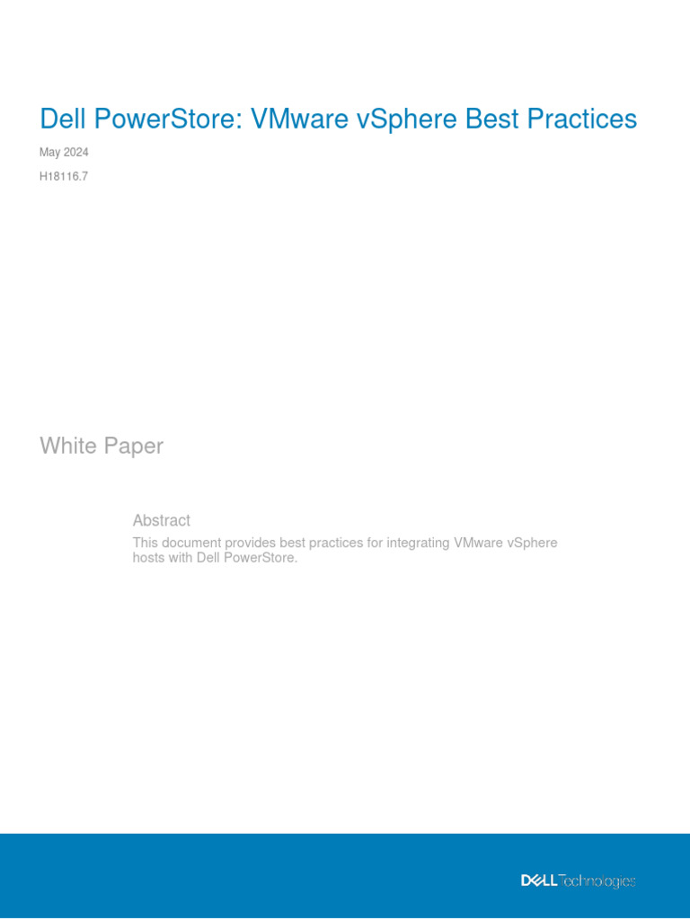h18116 Dell Powerstore Vmware Vsphere Best Practices - 2 | PDF | Virtual Machine | Computer Data ...
