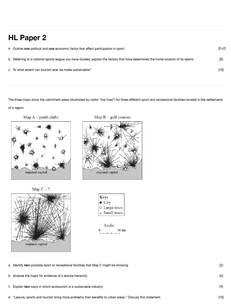HL Paper2 | PDF | Tourism | Map