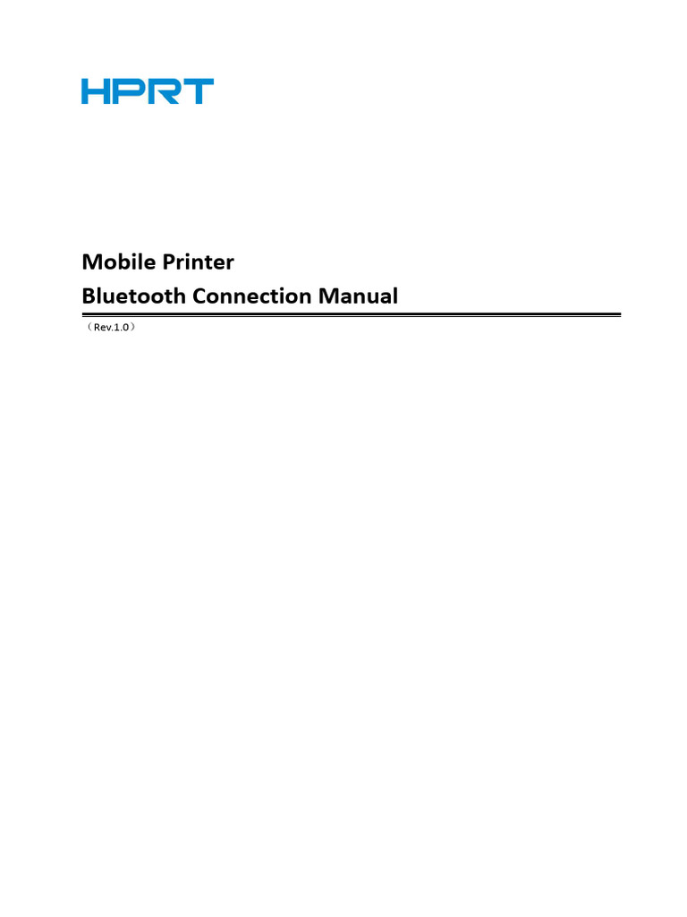 HPRT Bluetooth For Mobile Manual - Rev.1.0 | PDF | Bluetooth | Icon ...