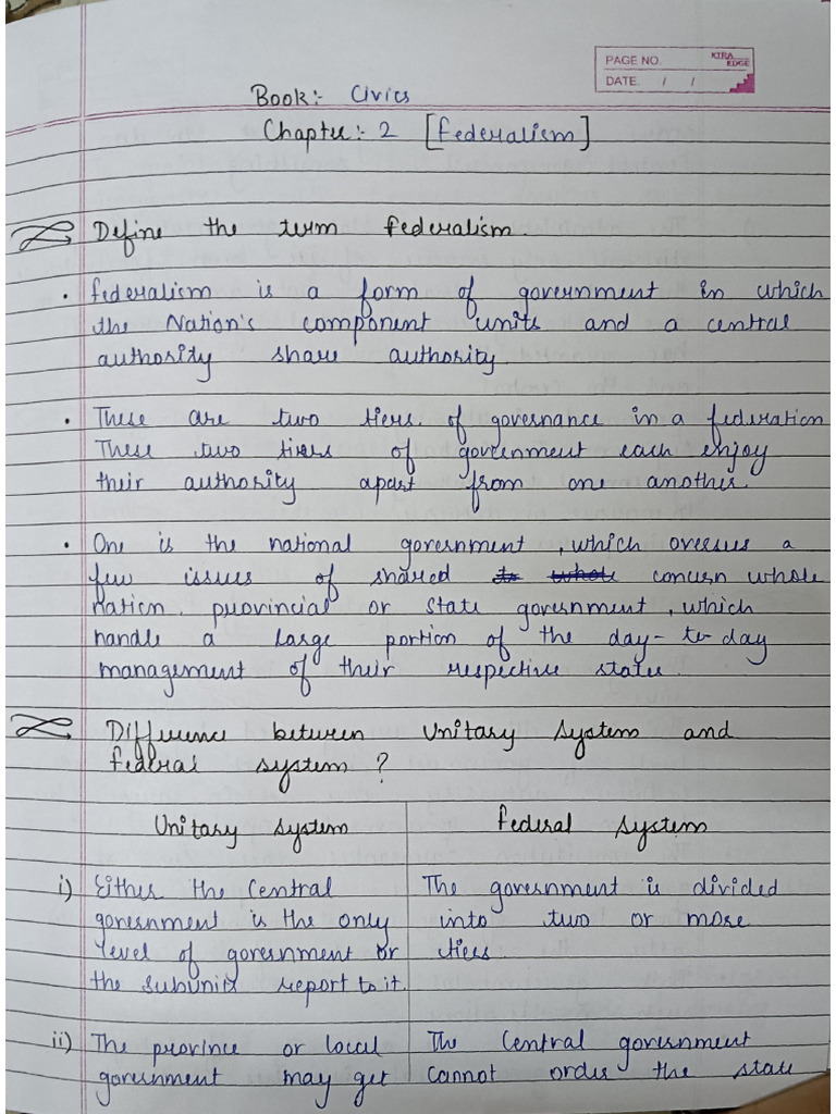 Class 10th Chapter - Federalism | PDF