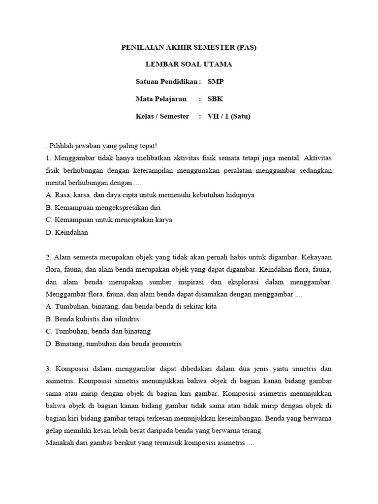 SOAL PAS KELAS Ix | PDF