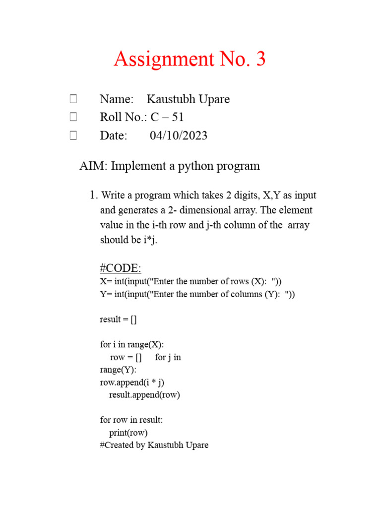 Assignment 3 Kaust | Download Free PDF | Integer (Computer Science) | Computer Programming