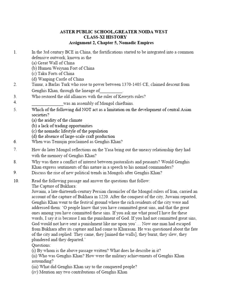 nomadic 2 | PDF | Genghis Khan | Mongol Empire