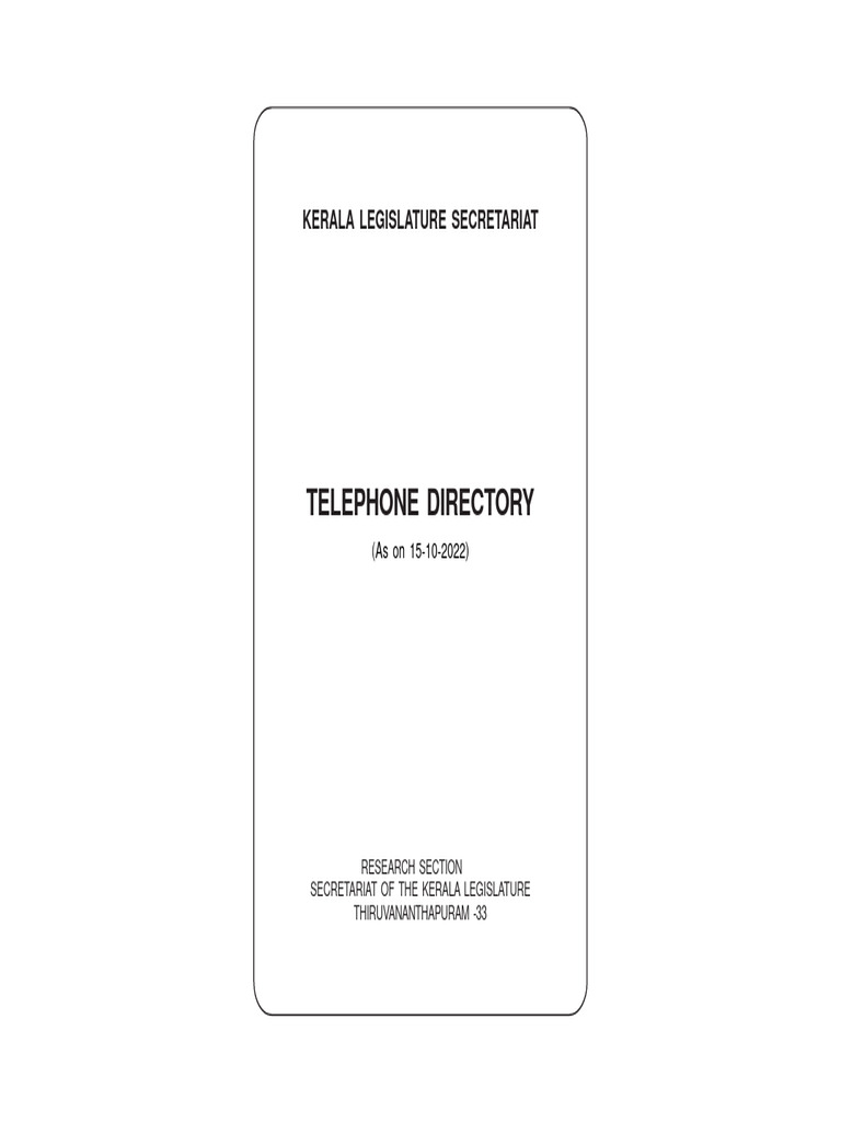 Mini Telephone Directory | Download Free PDF | Government