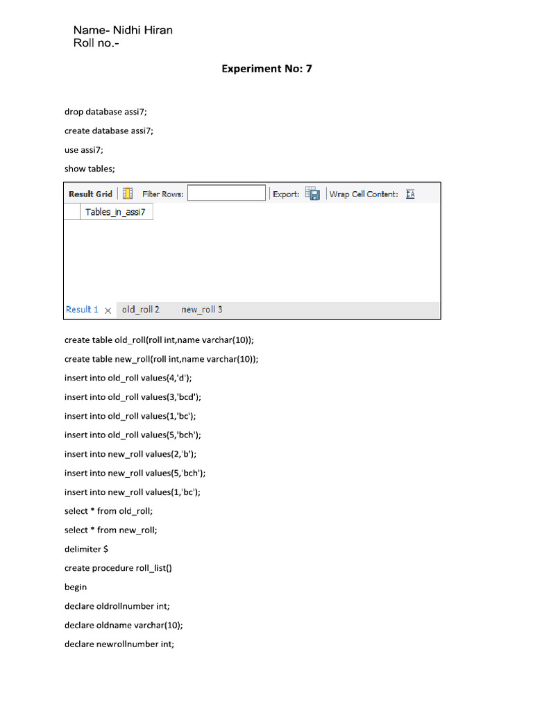 DBMS Output 7,8,9,10 | PDF