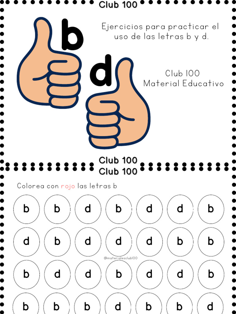 Ejercicios B y D. Club 100 | PDF