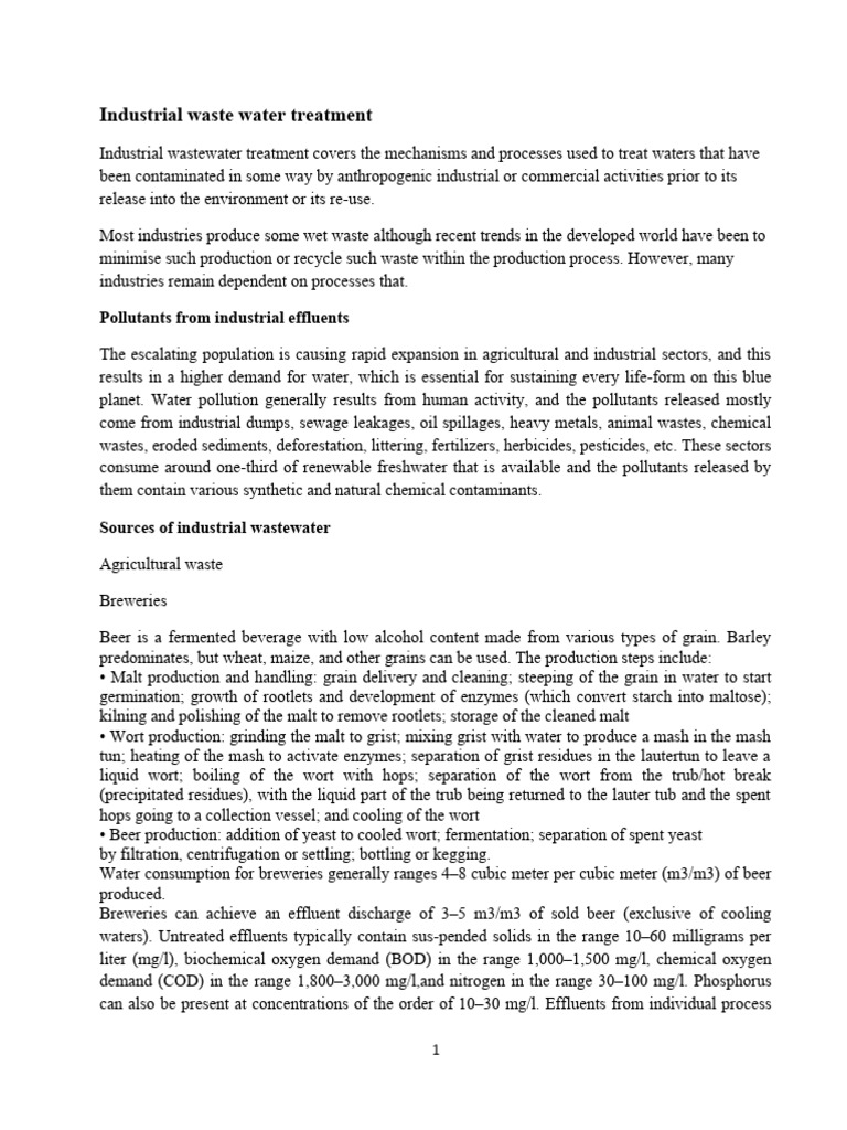 2 Industrial Waste Water Treatment | PDF | Sewage Treatment | Water ... 2 Industrial Waste Water Treatment | PDF | Sewage Treatment | Water ...
