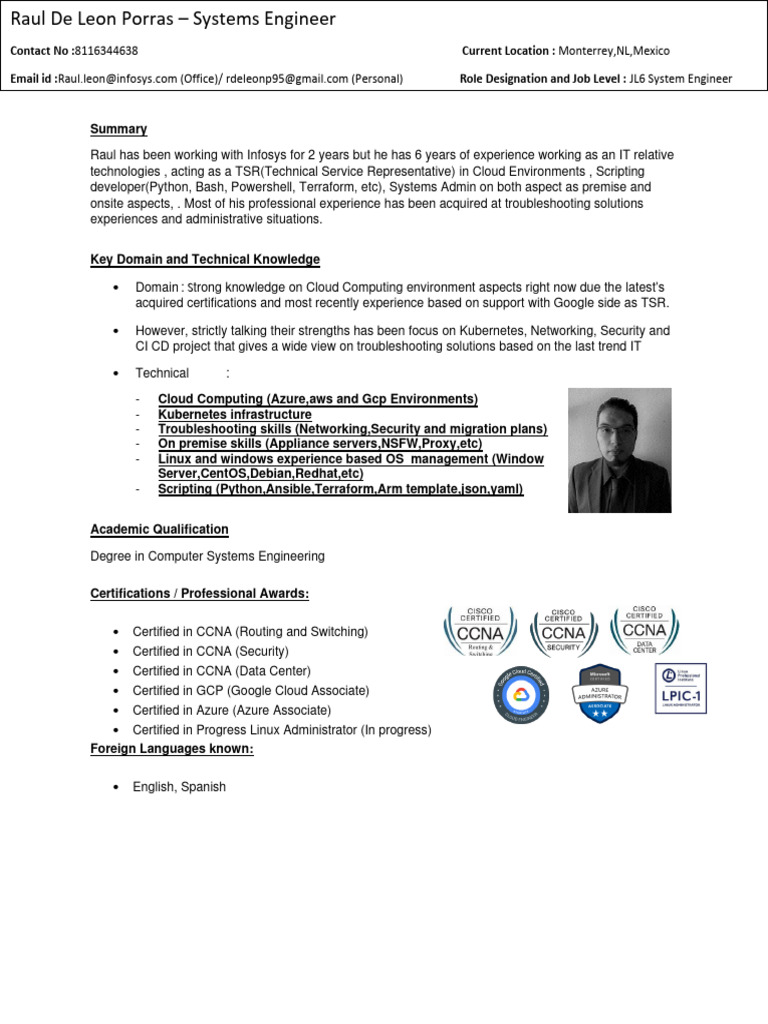 CV 2024 | PDF | Cisco Certifications | Cloud Computing