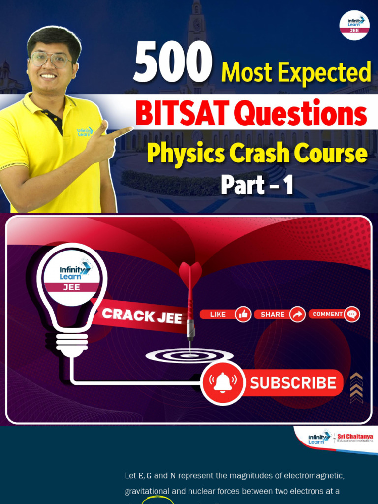 BITSAT Guide for BIPC Students | PDF | Acceleration | Force