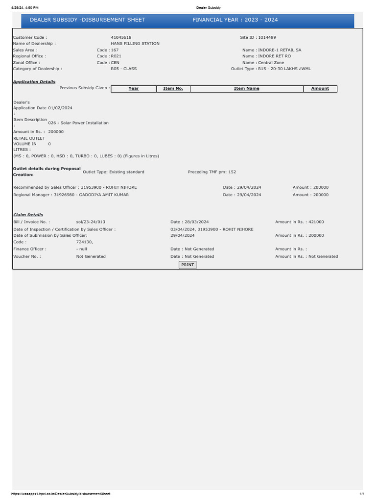 Dealer Subsidy Disbursement 2024 | PDF | Business | Finance & Money ...