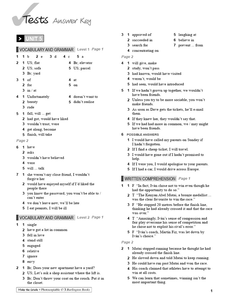 Answer Key | PDF