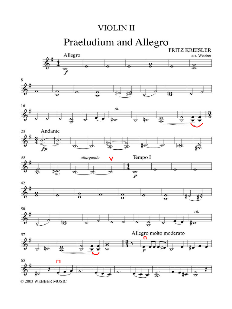 Praeludium and Allegro | PDF