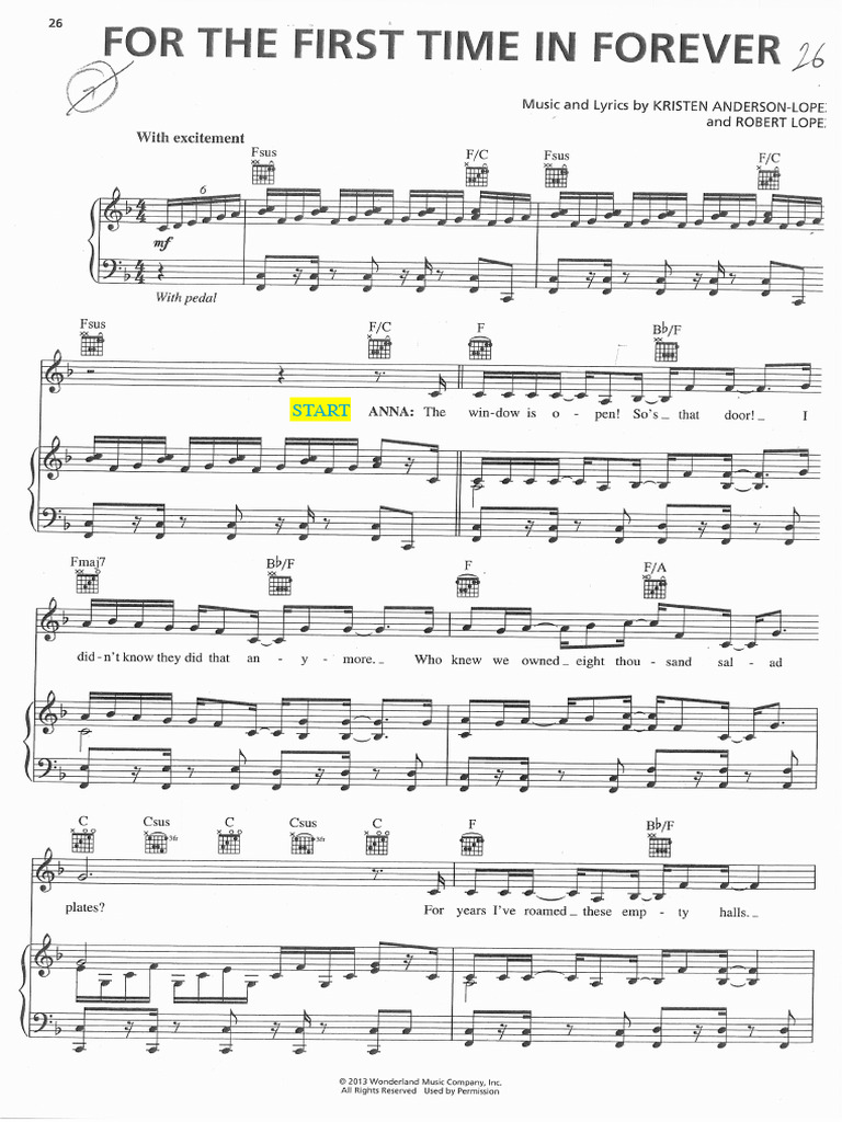 For The First Time in Forever | PDF