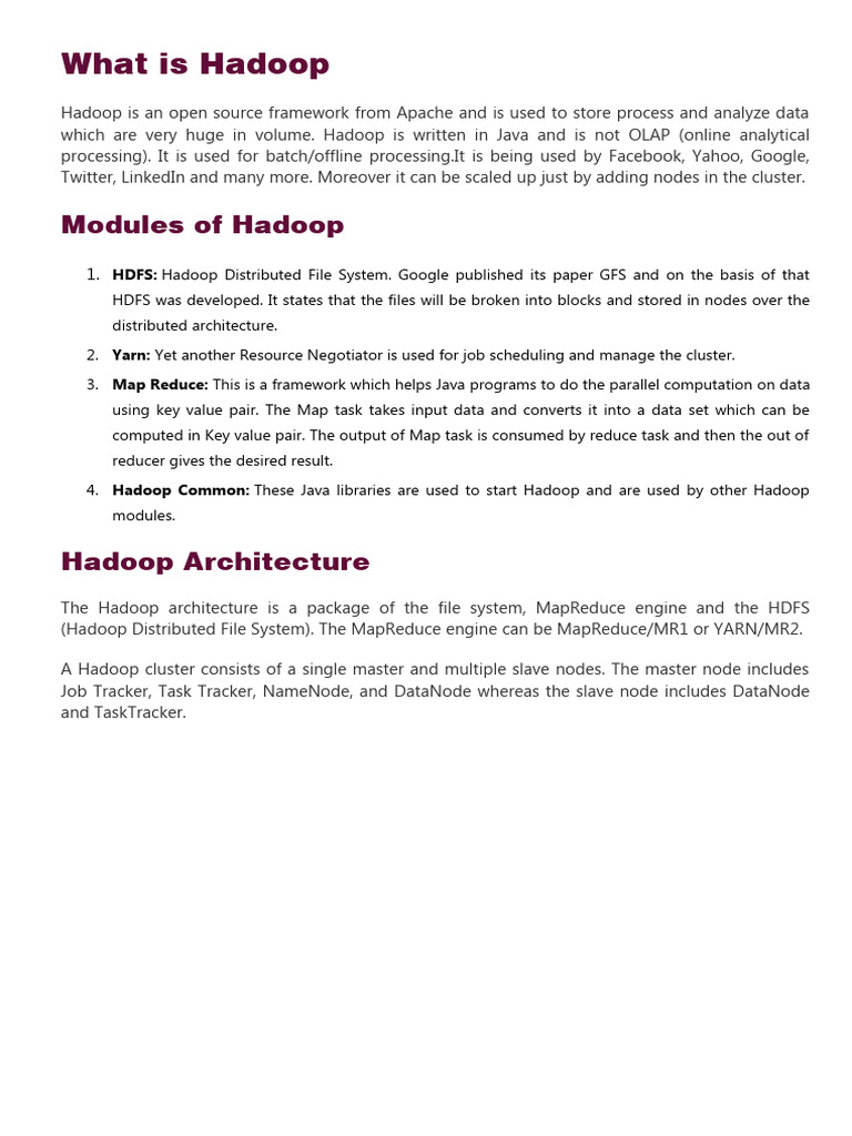 Unit II Big Data | PDF | Apache Hadoop | Map Reduce