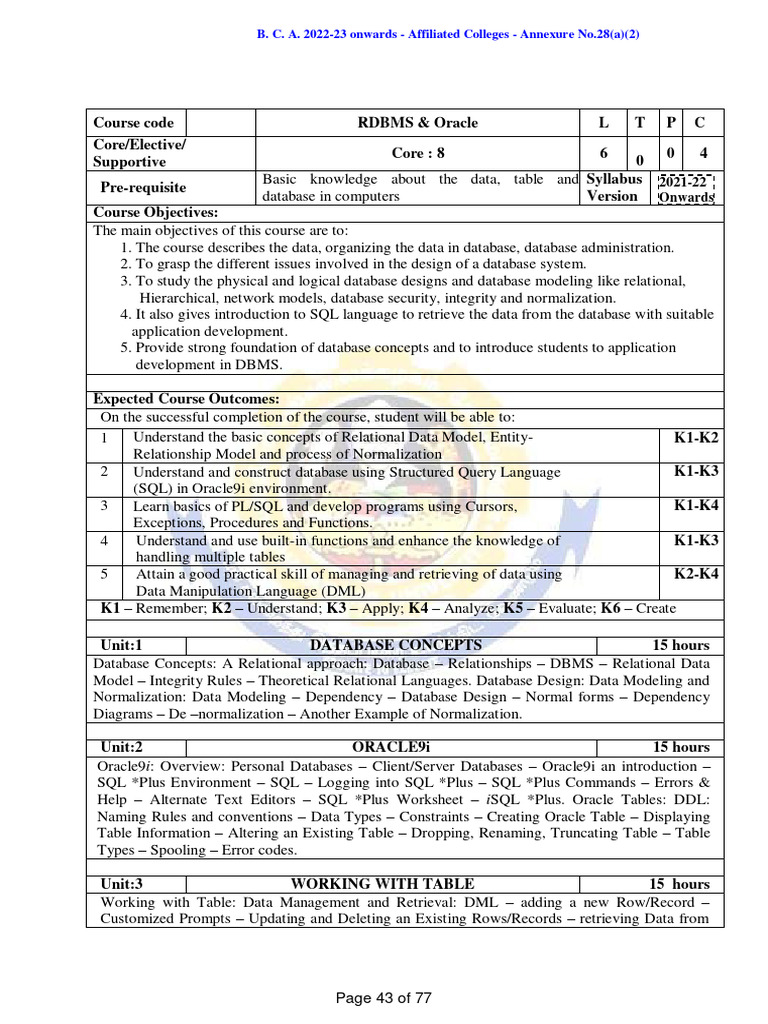 Rdbms | PDF | Databases | Pl/Sql