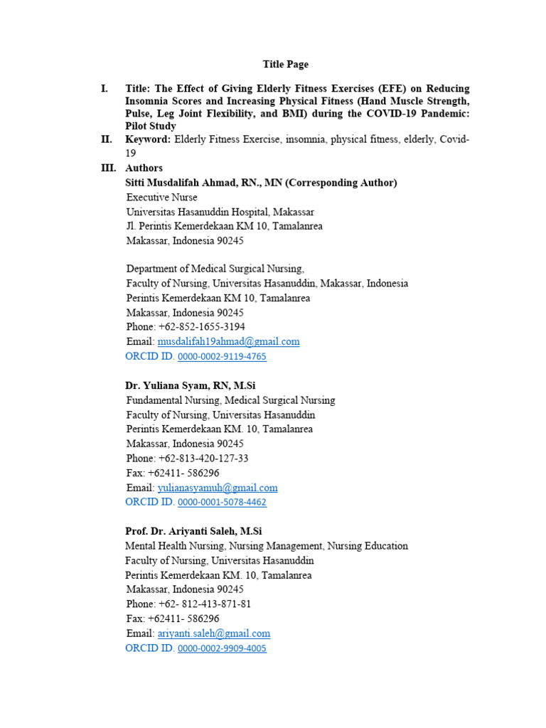 Title page | PDF | Nursing | Health Care