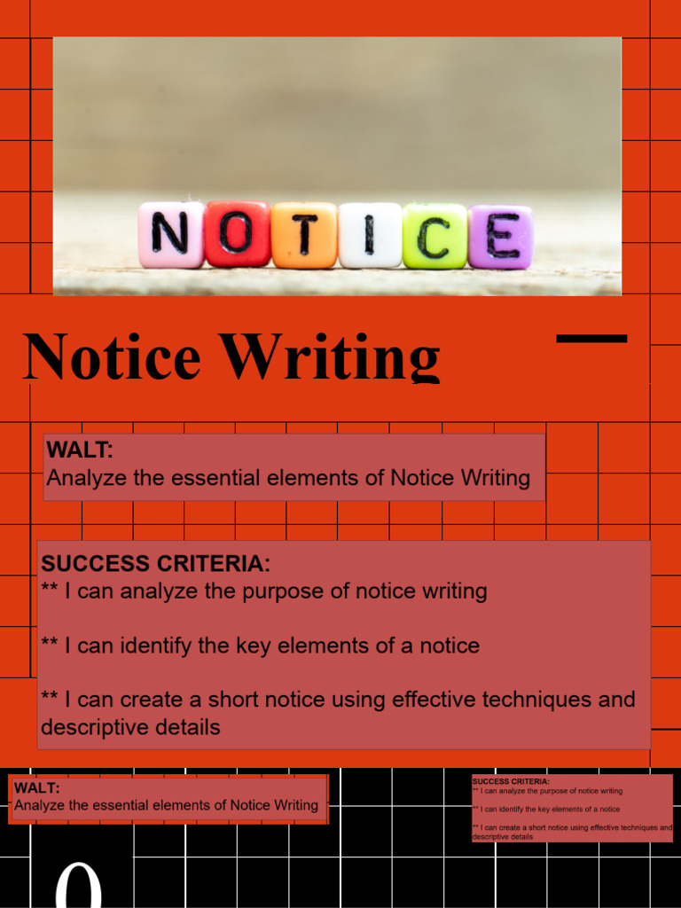 Notice Writing PPT (Intro and P2) | Download Free PDF | Human ...