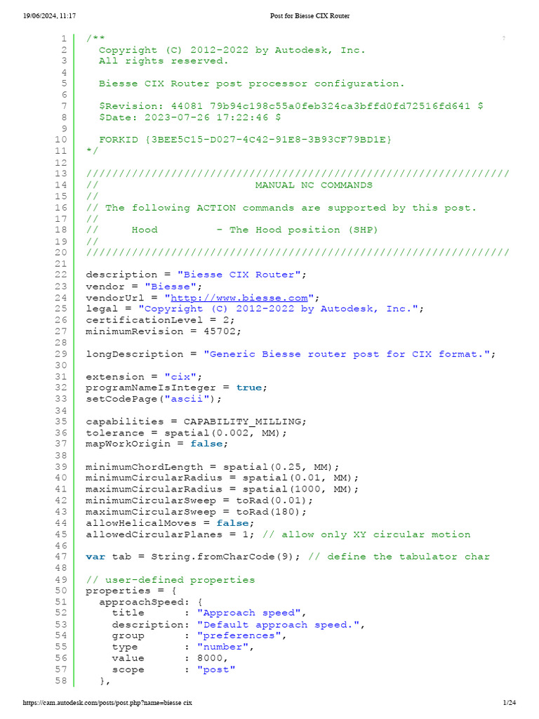 Post For Biesse CIX Router | PDF | Boolean Data Type | Computer Programming