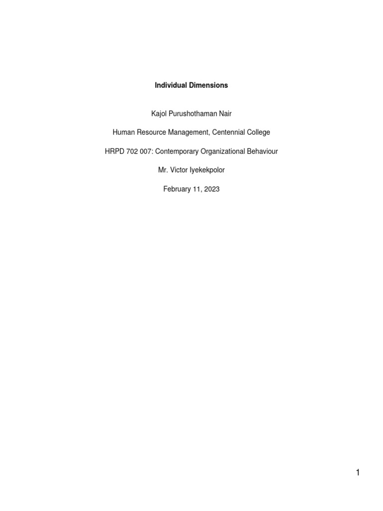 HRPD - 702 - Individual Dimensions - KPN - 301308713 - Removed Draft | PDF | Extraversion And ...