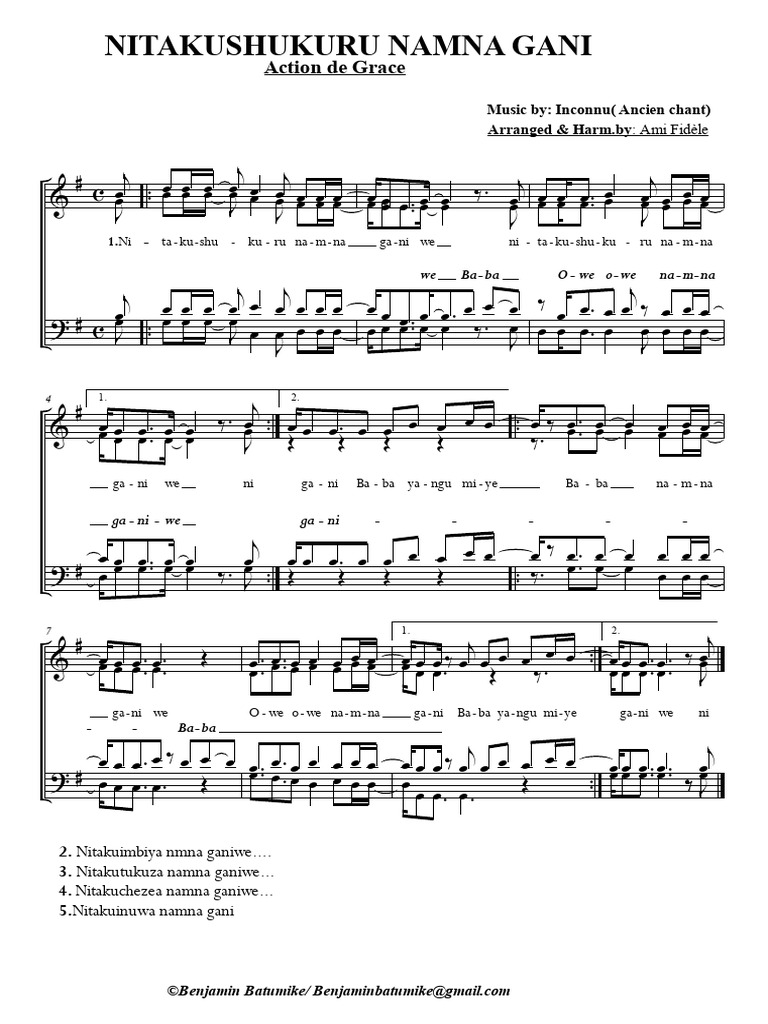 Nitamshukuru Namna Gani | PDF