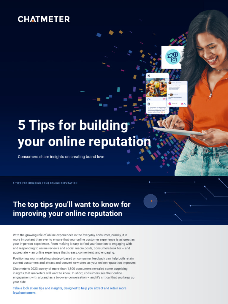Chatmeter Ebook 5 Tips For Building Your Online Reputation | PDF ...