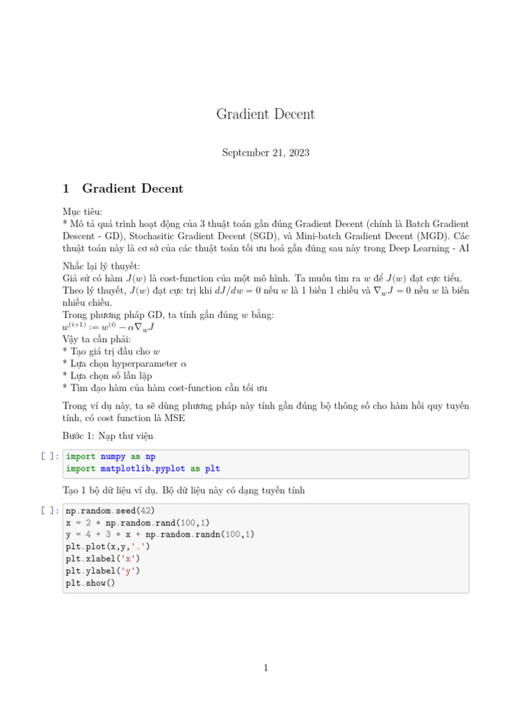 Gradient Decent | PDF