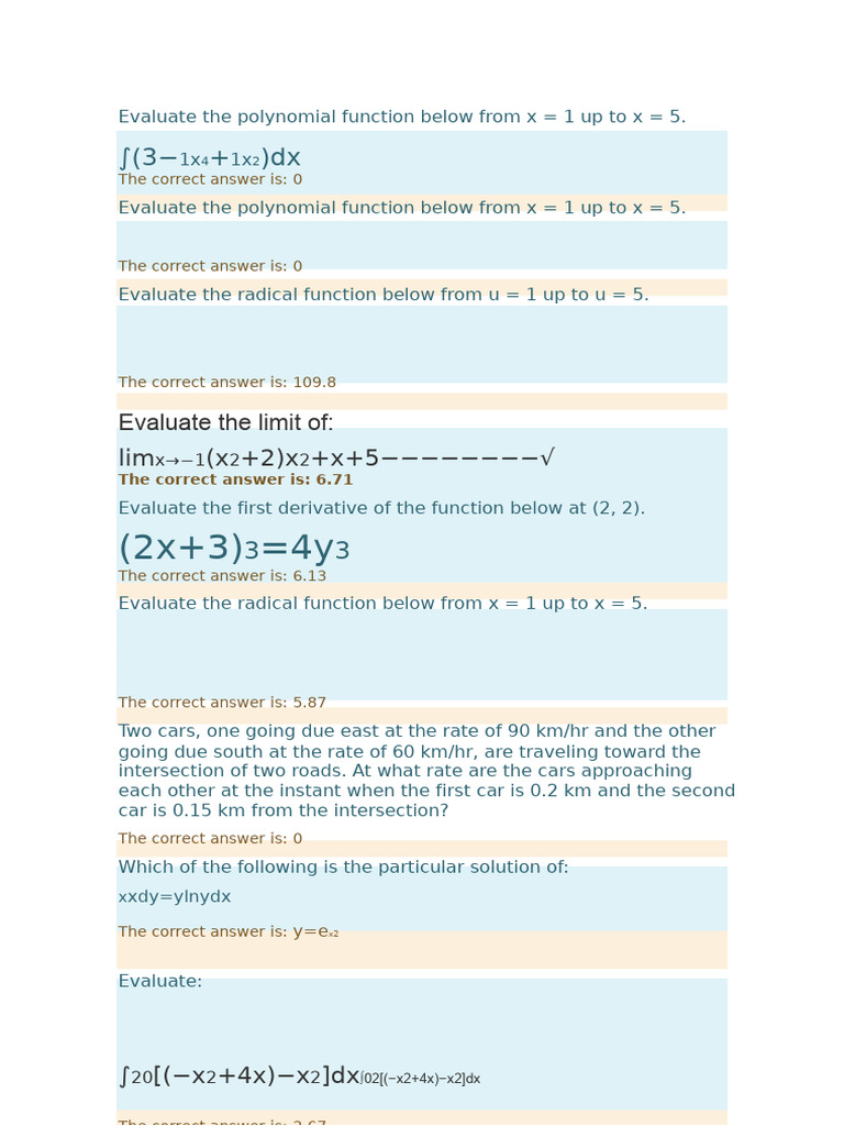Source of Basic Cal Compress | PDF | Trigonometric Functions | Function (Mathematics)