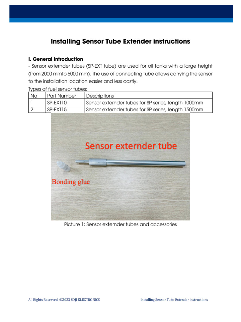 Installing Sensor Tube Extender Instructions | PDF | Home & Garden ...