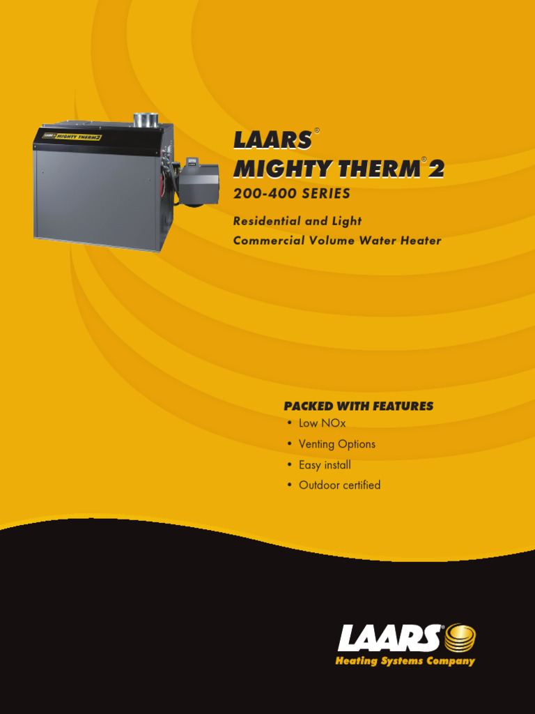 LAARS - Mighty Therm II - Technical Brochure | PDF | Water Heating ...