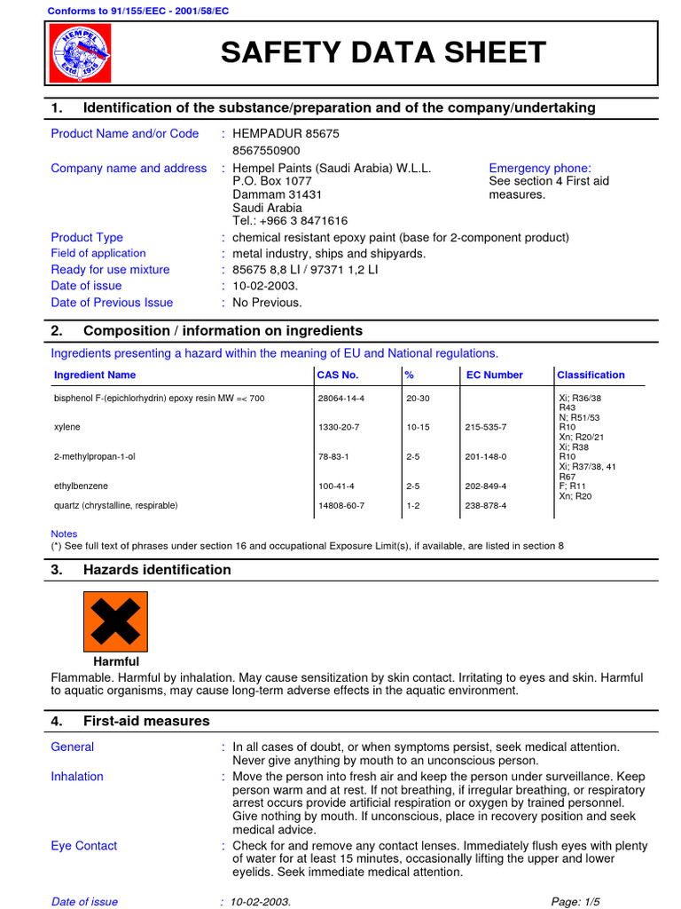 MSDS 85675 | PDF