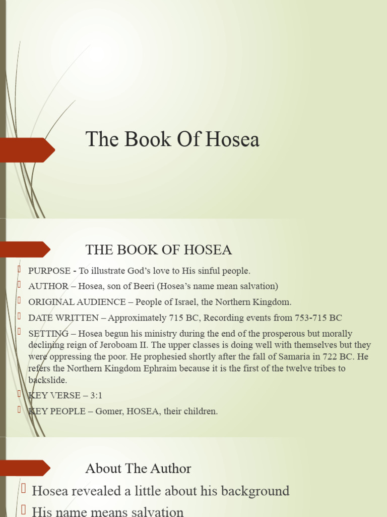 The Book of Hosea | PDF | Hosea
