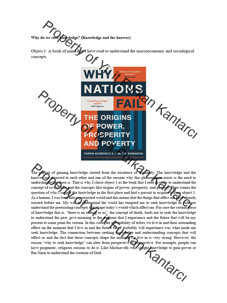 IB TOK Exhibition Why Do We Seek Knowled | PDF | Knowledge | Science IB TOK Exhibition Why Do We Seek Knowled | PDF | Knowledge | Science