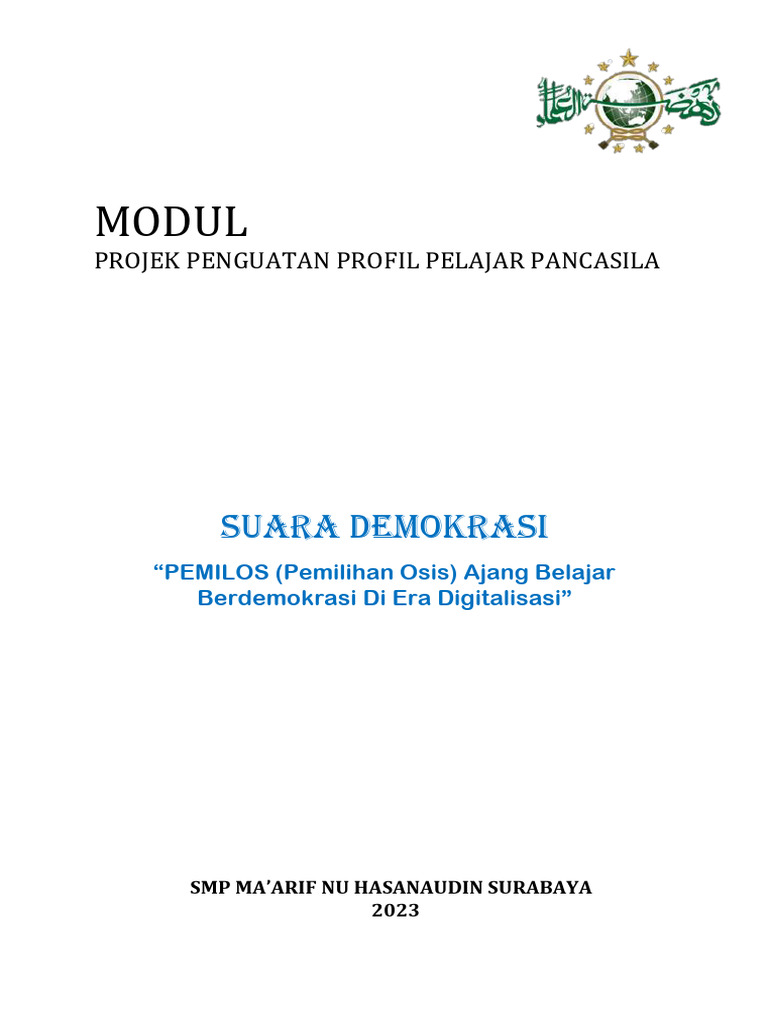 Modul P5 Tema 2 KLS 7 (Suara Demokrasi) | PDF