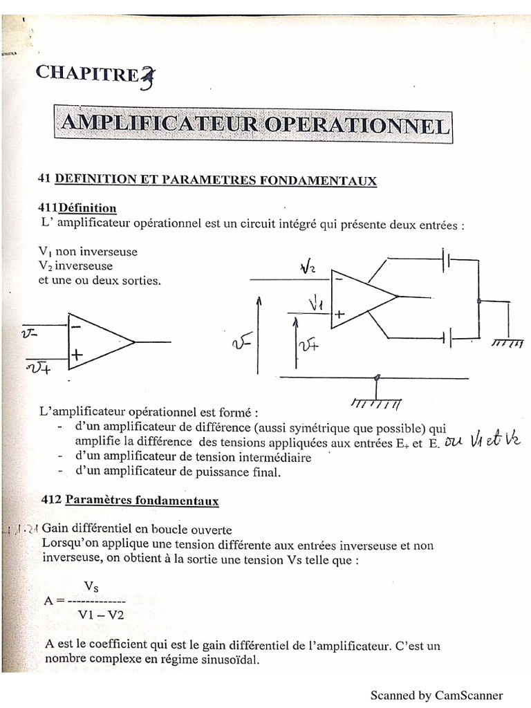 Amplificateur Operationnel | PDF