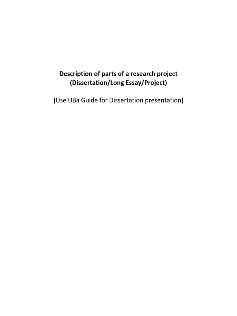 Description of parts of a research project | PDF | Thesis | Science
