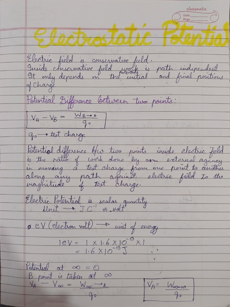 Physics Class 12 Chapter 2 | PDF