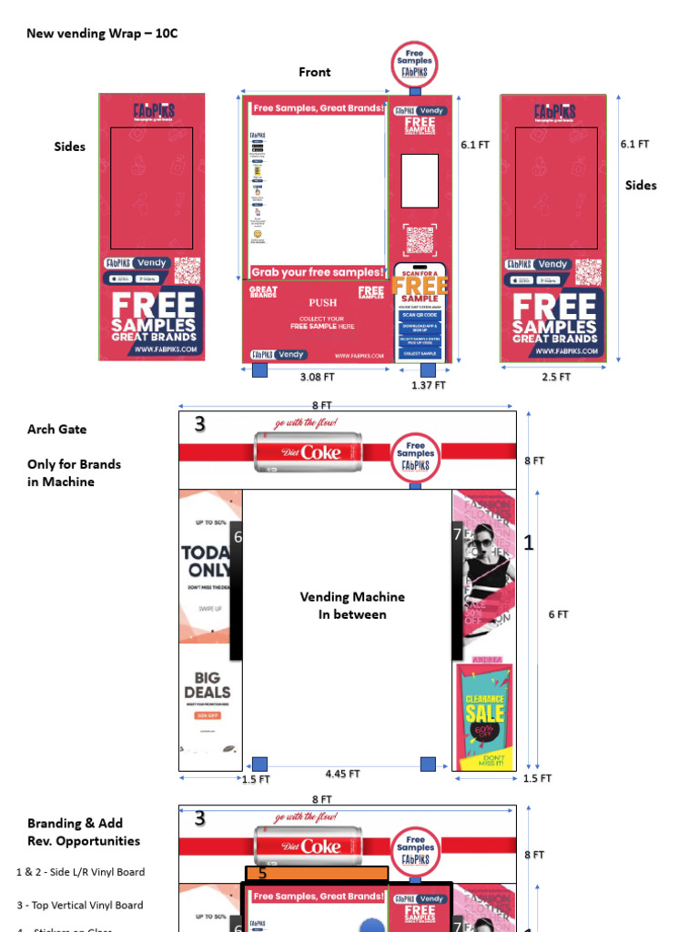 Vendy Machine & Arch Gate - Branding Dimensions | PDF