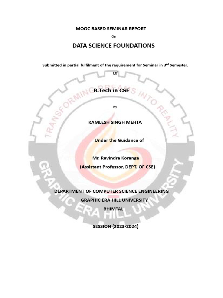 Kamlesh Mooc File | PDF | Data Science | Machine Learning