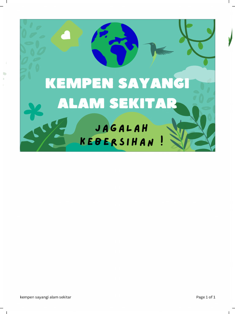 Kempen Sayangi Alam Sekitar - 20240429 - 212430 - 0000 | PDF