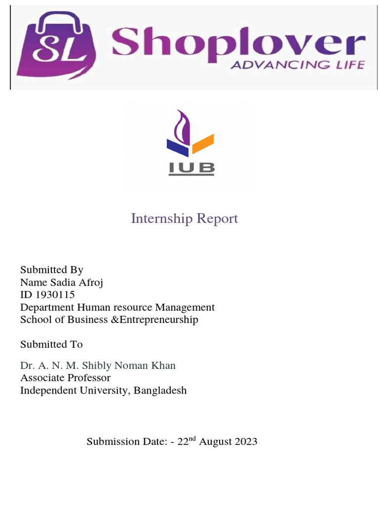 HR Internship Paper | Download Free PDF | E Commerce | Employment