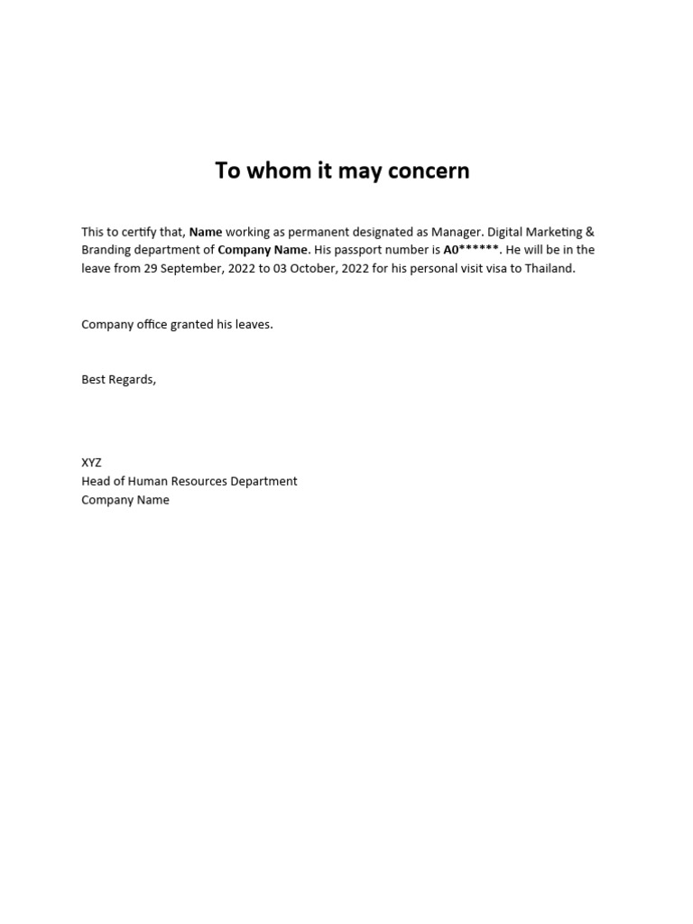 Noc Sample | PDF | Business